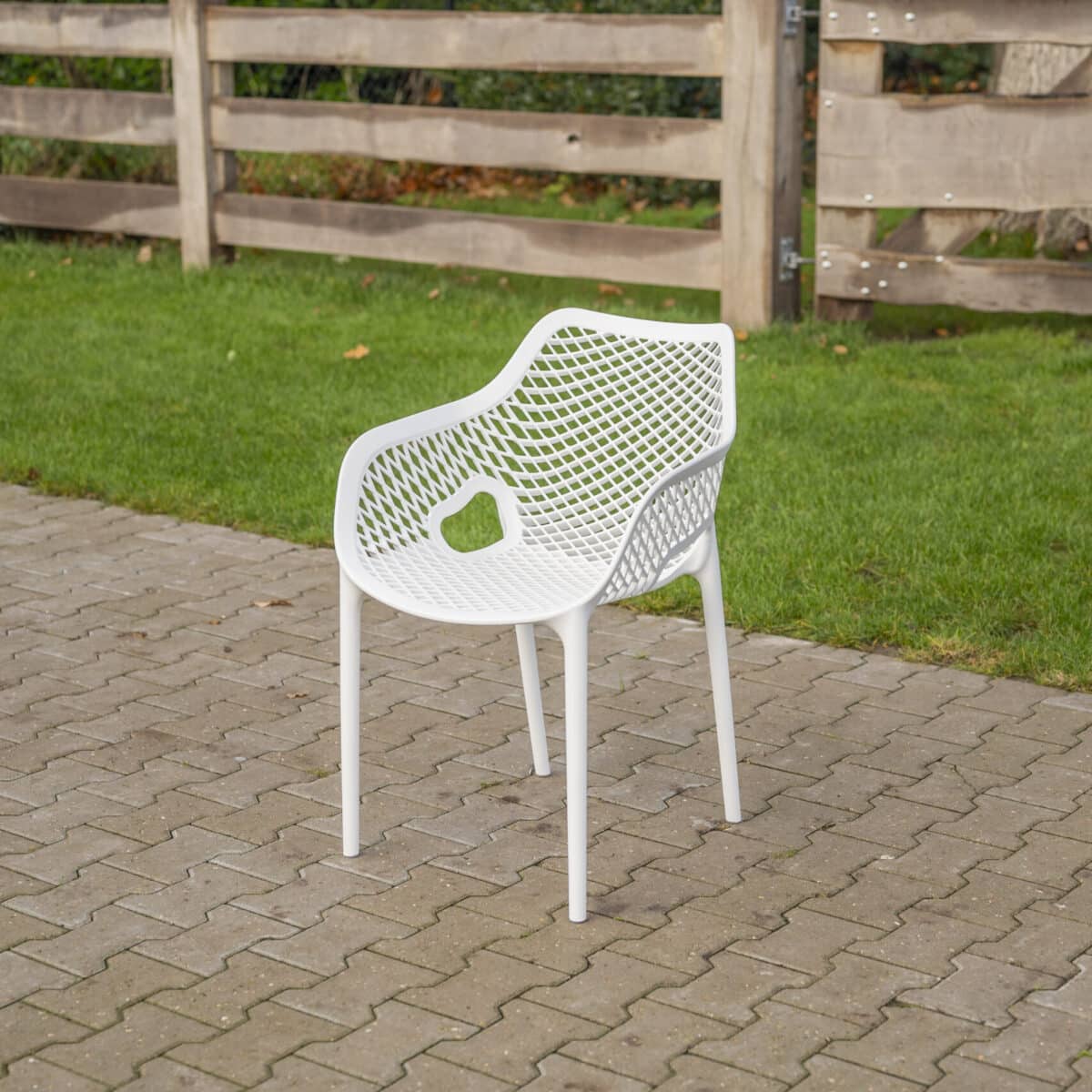 Tuinstoel Senna | Stapelbare comfortabele tuinstoelen | Wit ...