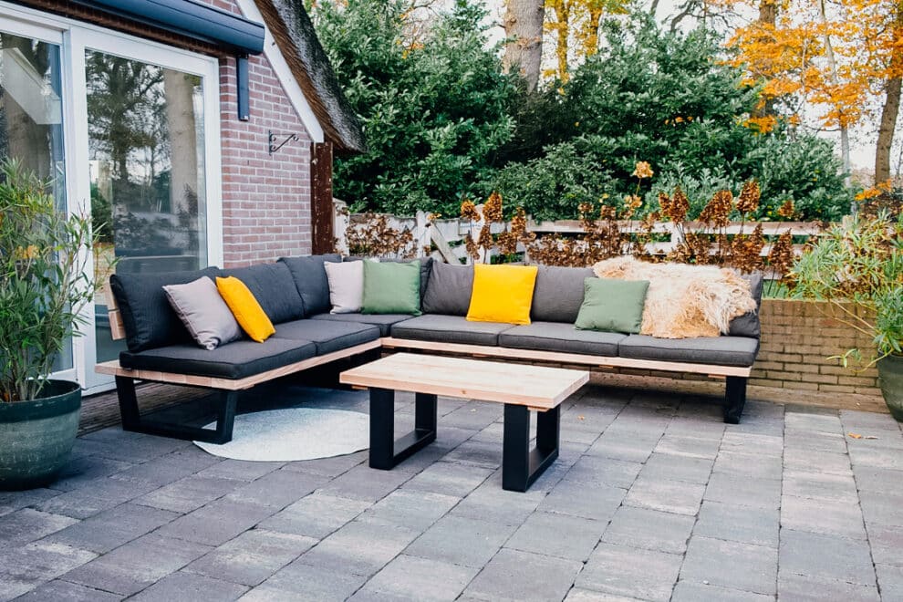 Loungeset Hout I 5 tot 6 personen I Douglas en Staal