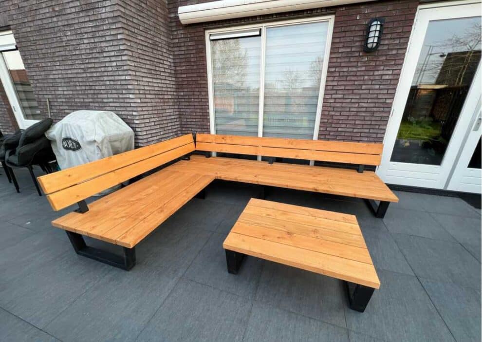 Loungeset Hout I 5 tot 6 personen I Douglas en Staal