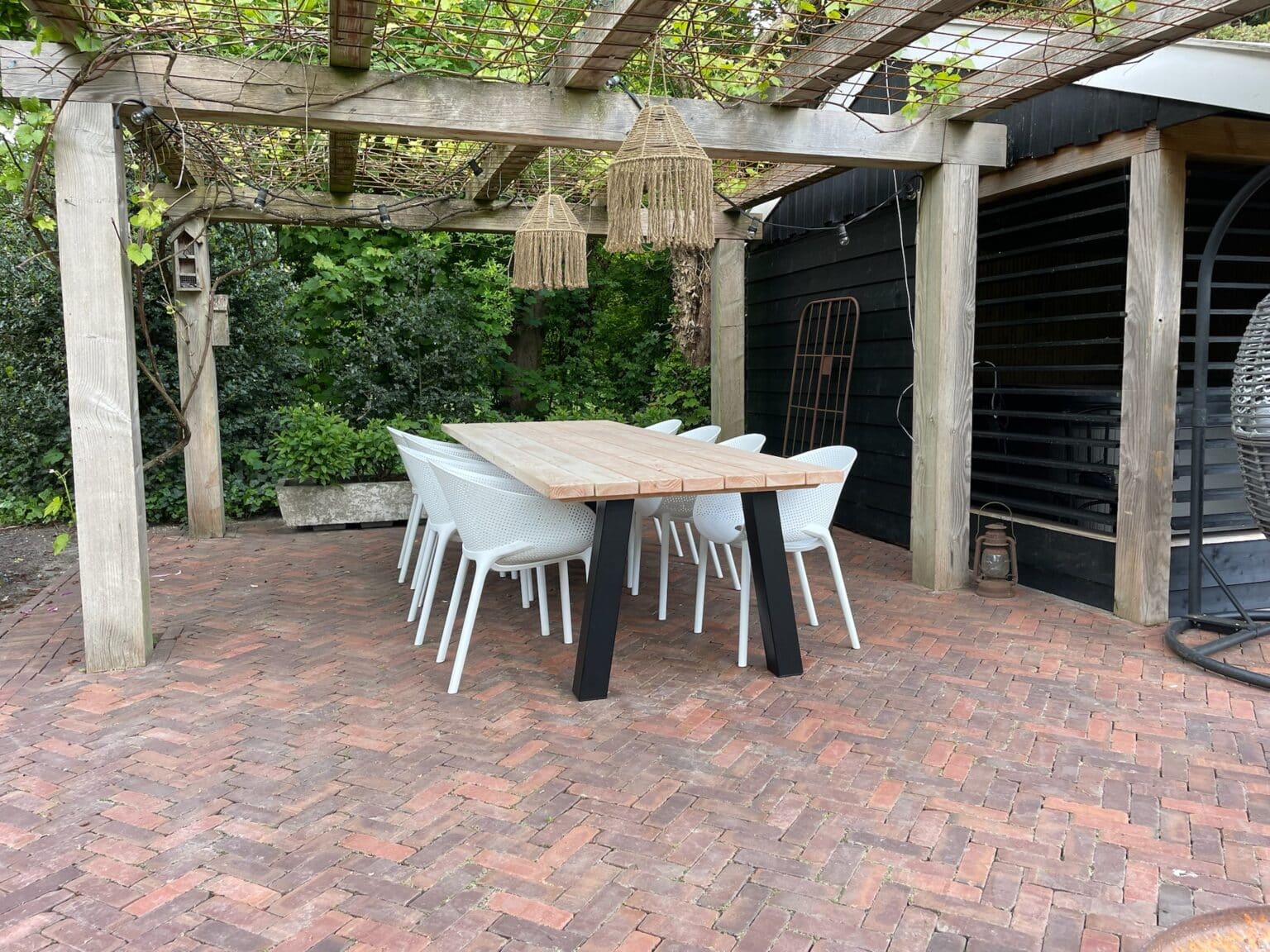 Tuintafel Alex | A Zonder Ligger Staal | Douglas Hout