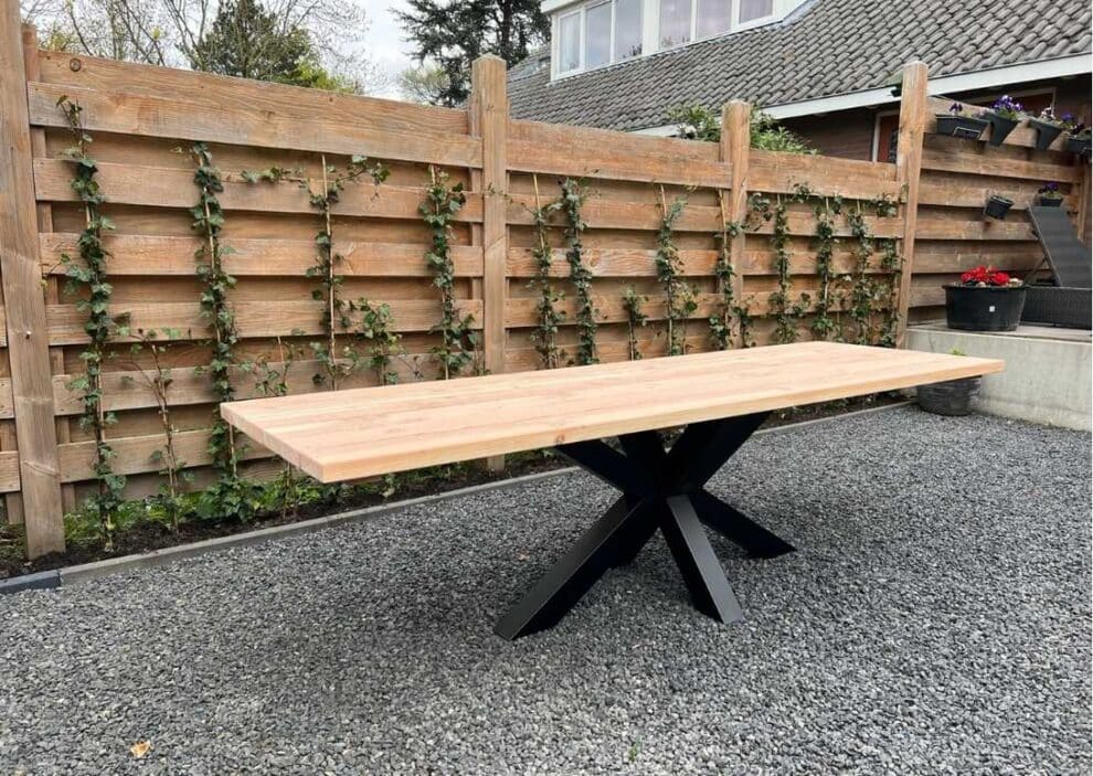 Tuintafel Max | Matrix Poot Staal | Douglas Hout